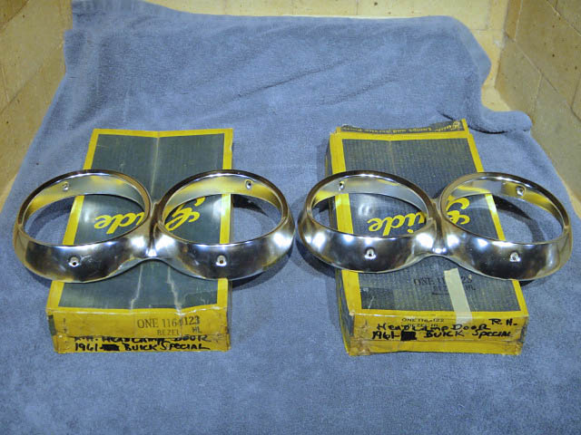 1961 Buick Special HLL Chrome Bezels 1 | Classic NOS Parts