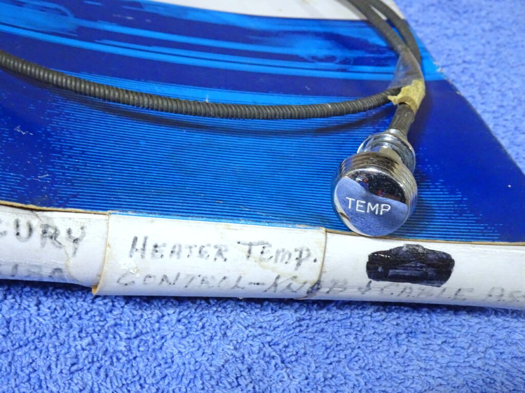 1949 Mercury Heater Temperature Control & Chrome Knob Cable Assembly ...