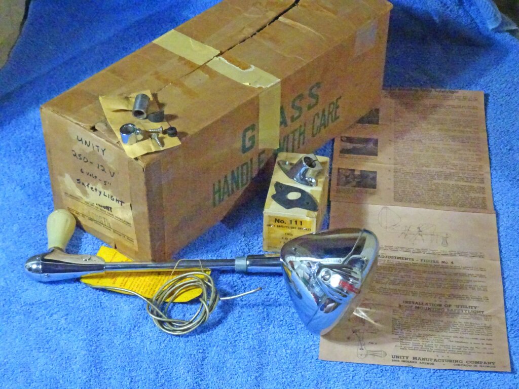 1956 Ford Truck Chrome Unity Accessory Safety Spot Lamp with Chrome ...