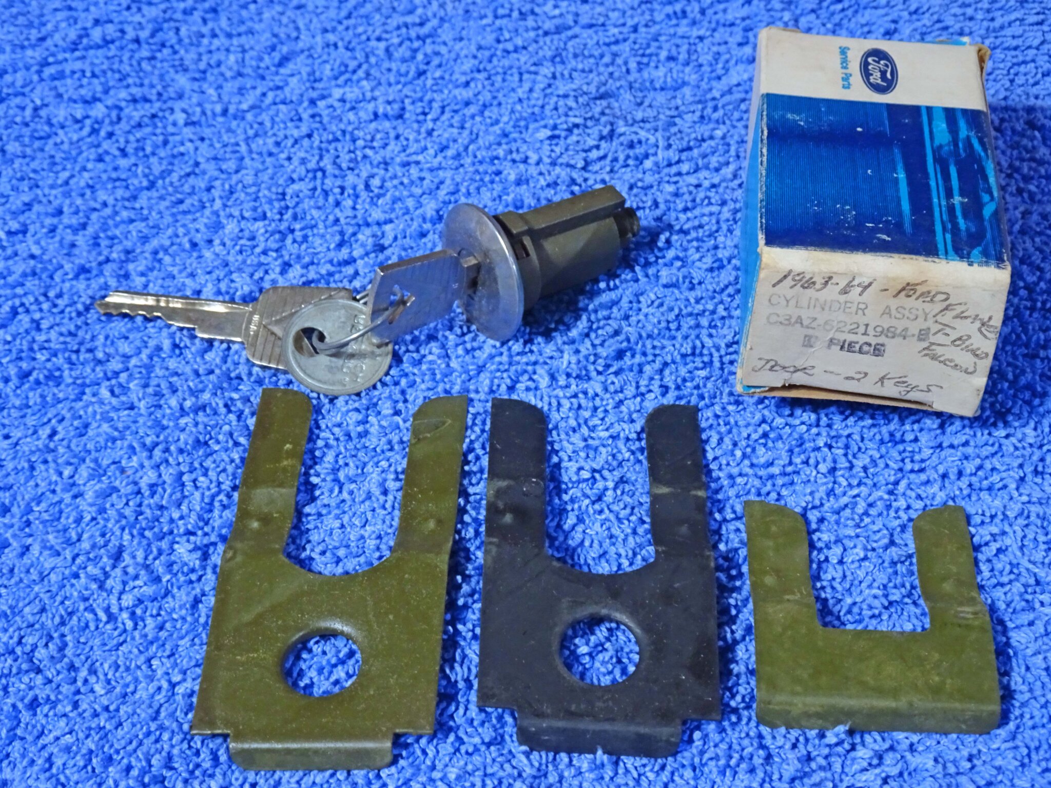 1963 1964 Ford Fairlane Falcon Thunderbird Front Door Lock & Cylinder ...
