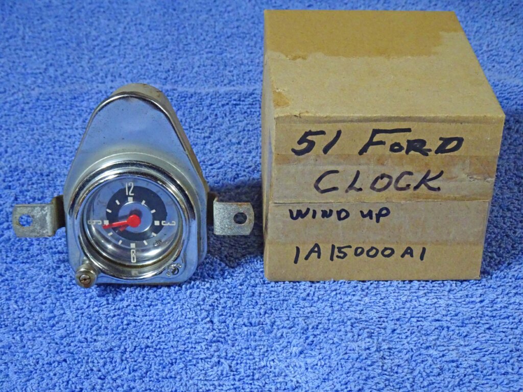 1951 Ford Chrome Wind Up Dash Clock | Classic NOS Parts