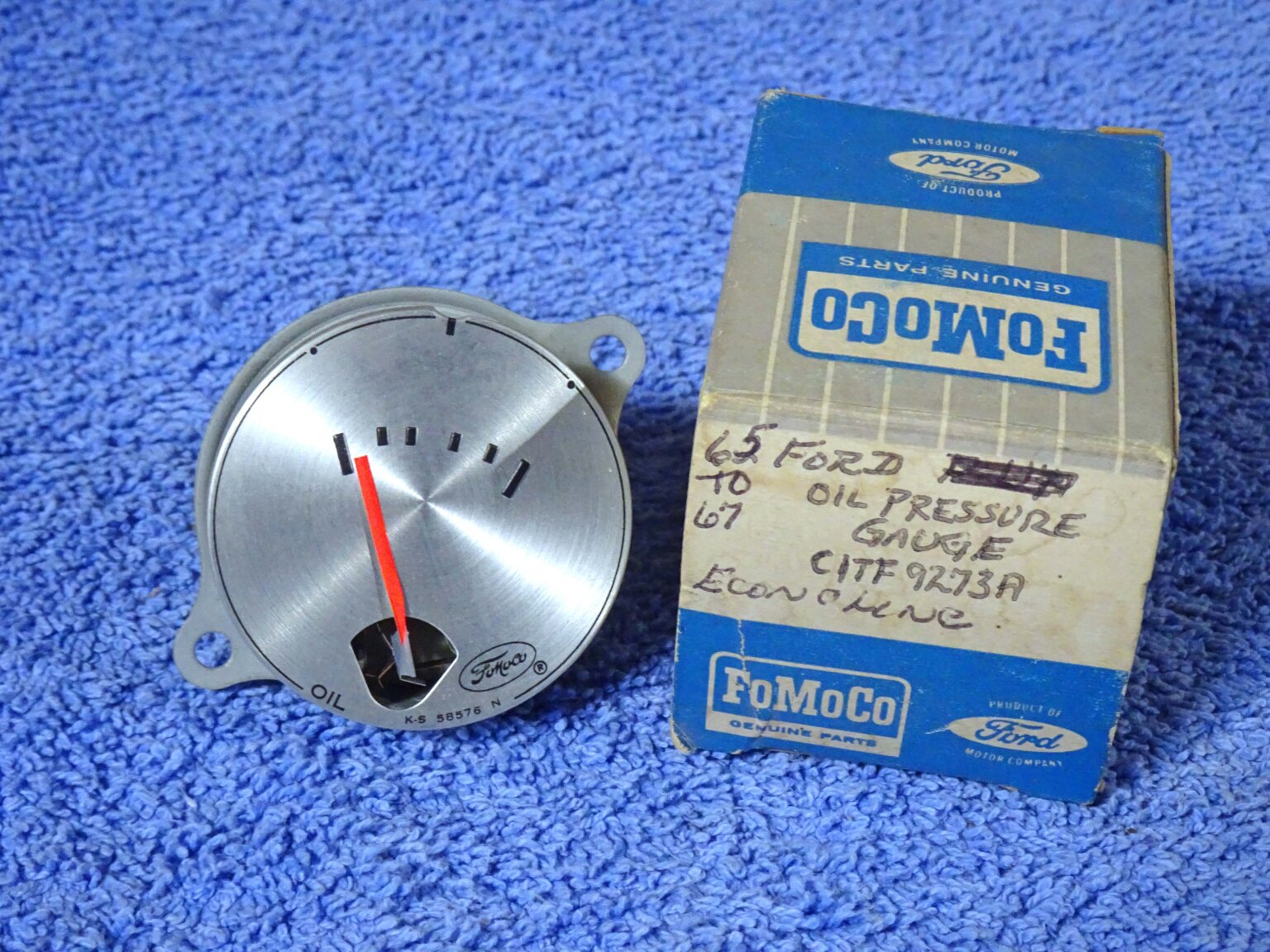 1965 1966 1967 Ford FoMoCo Econoline Oil Pressure Gauge NOS | Classic ...