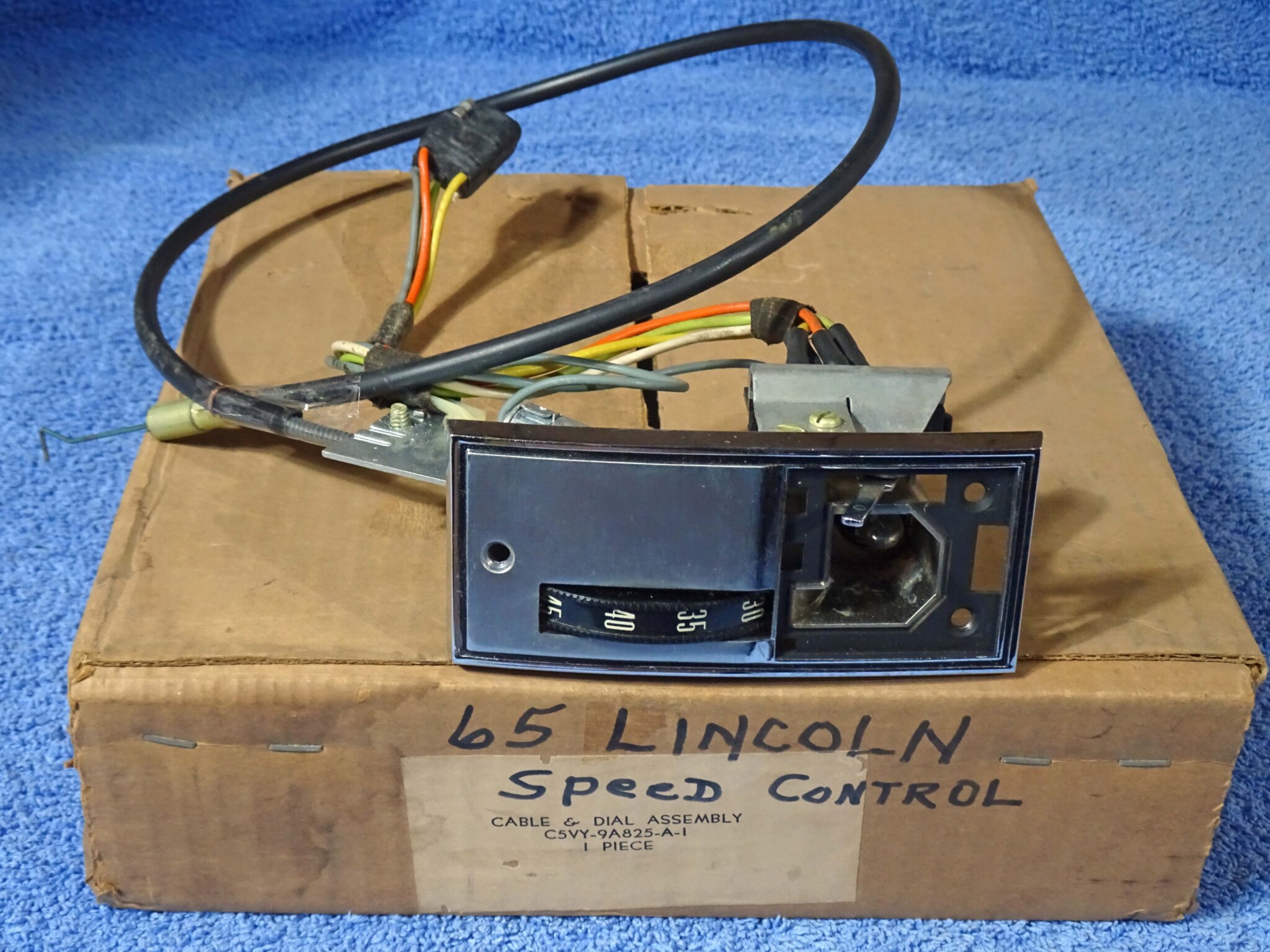 1965 Lincoln Cruise Control Speed Control Cable & Dial Assembly NOS ...