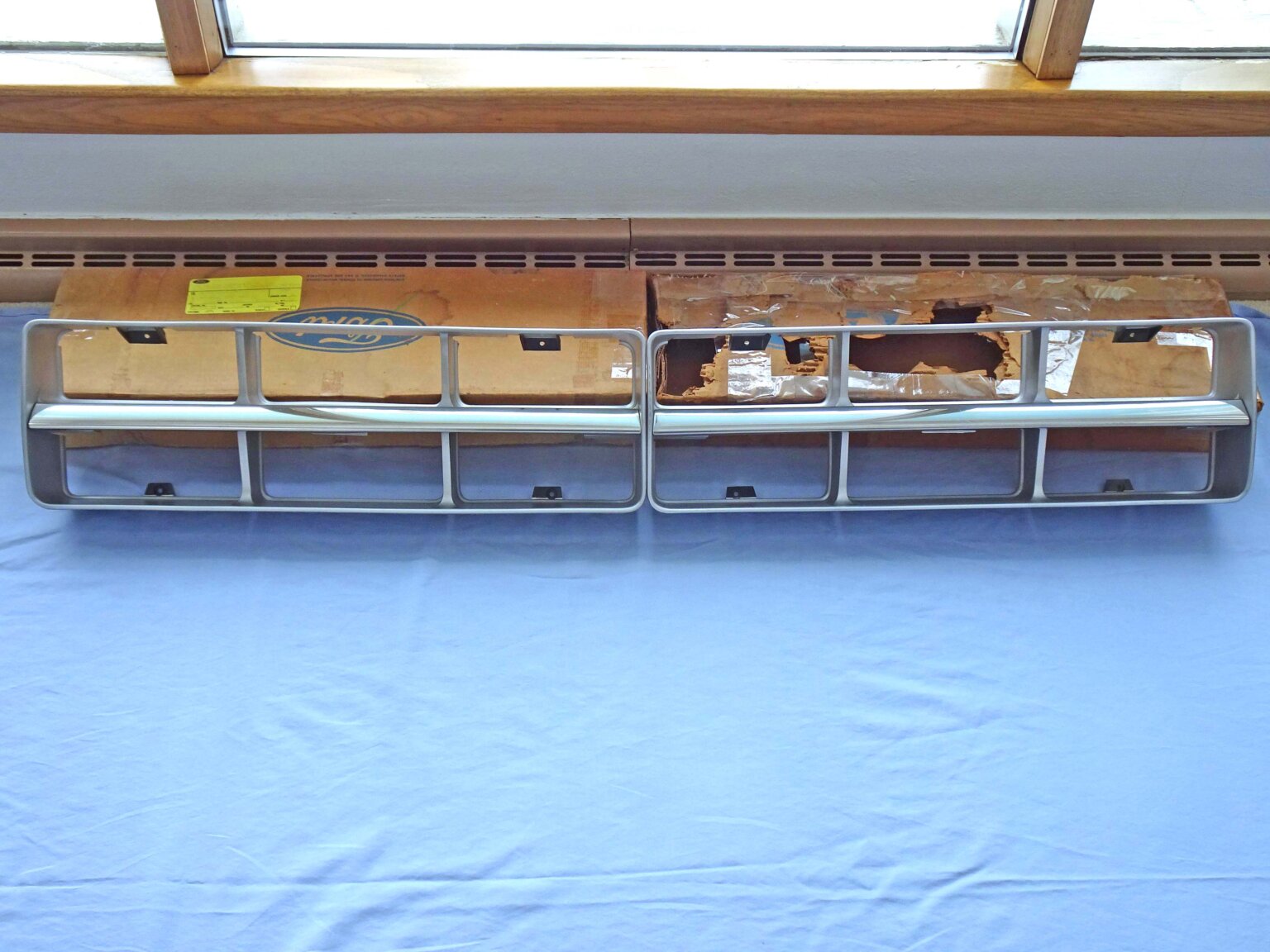 1971 Ford Truck Radiator Grille Inserts & Stainless Steel Mouldings NOS ...