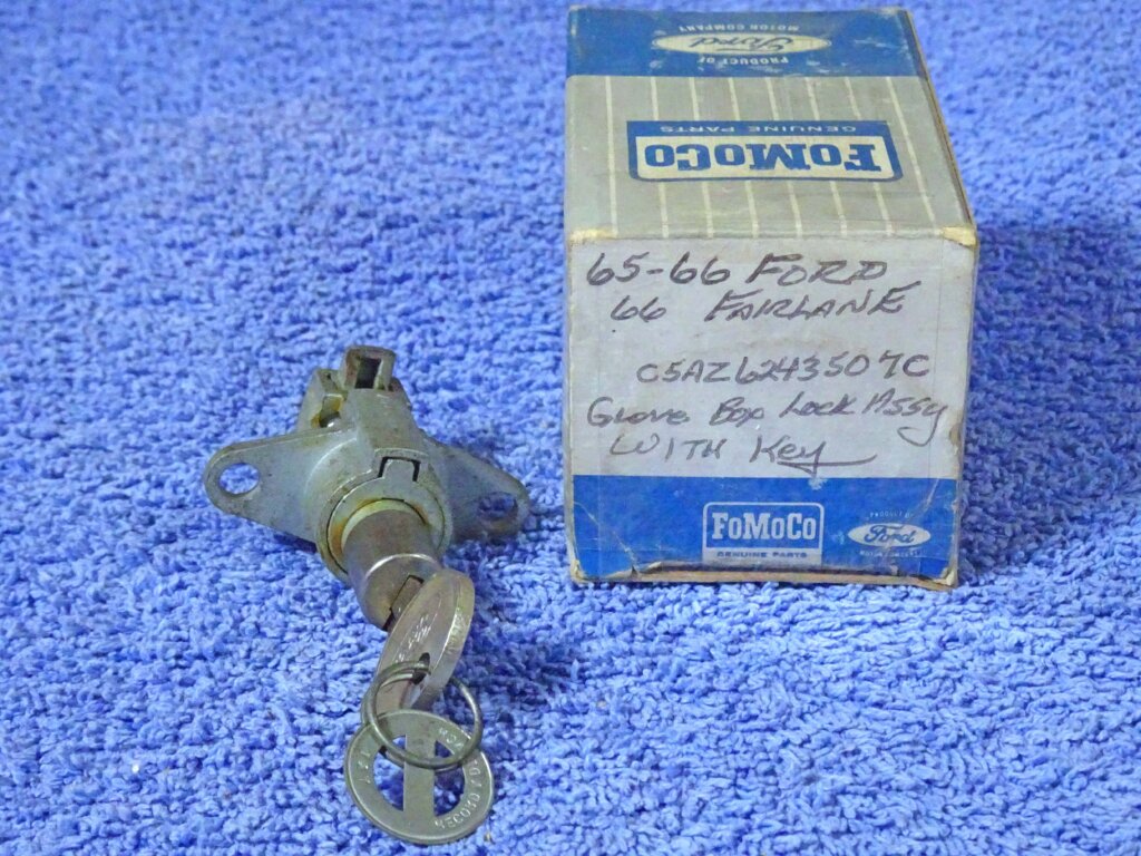 1965 1966 Ford Fairlane Glove Box Lock Assembly & Key NOS | Classic NOS ...